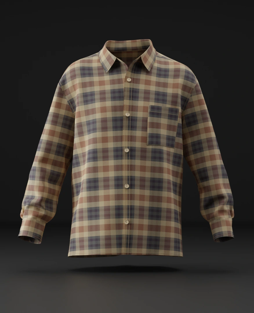 3D Mockup Kemeja Lengan Panjang Vol 27 | 3D Kemeja Batik dan Kemeja Flanel