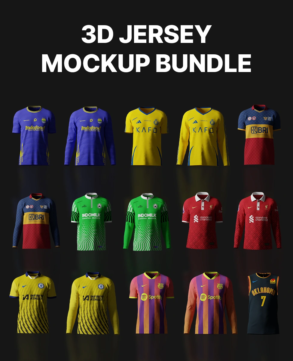 3D Mockup Jersey Bundle | 3D Jersey