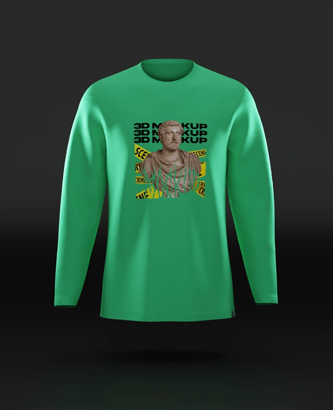3D Mockup Kaos Lengan Panjang - Download