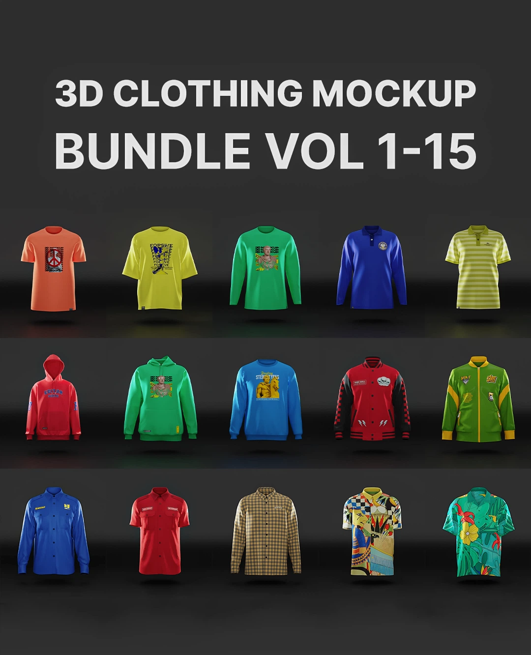 3D Mockup Bundle Realistis dengan Animasi 360°